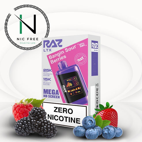 RAZ LTX Zero Nicotine Disposable Vape - 25,000 Puffs